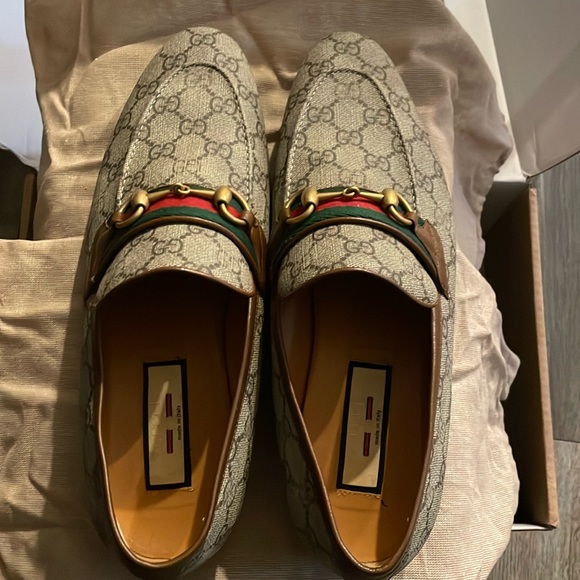 Gucci | Shoes | Mens Authentic Gucci Gg Horsebitcanvas Loafers | Poshmark